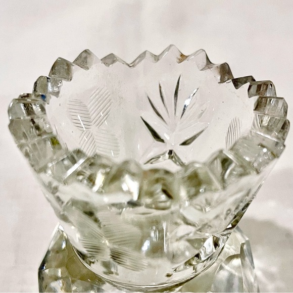 Dining | Vintage Small Hand Cut Crystal Toothpick Holder | Poshmark